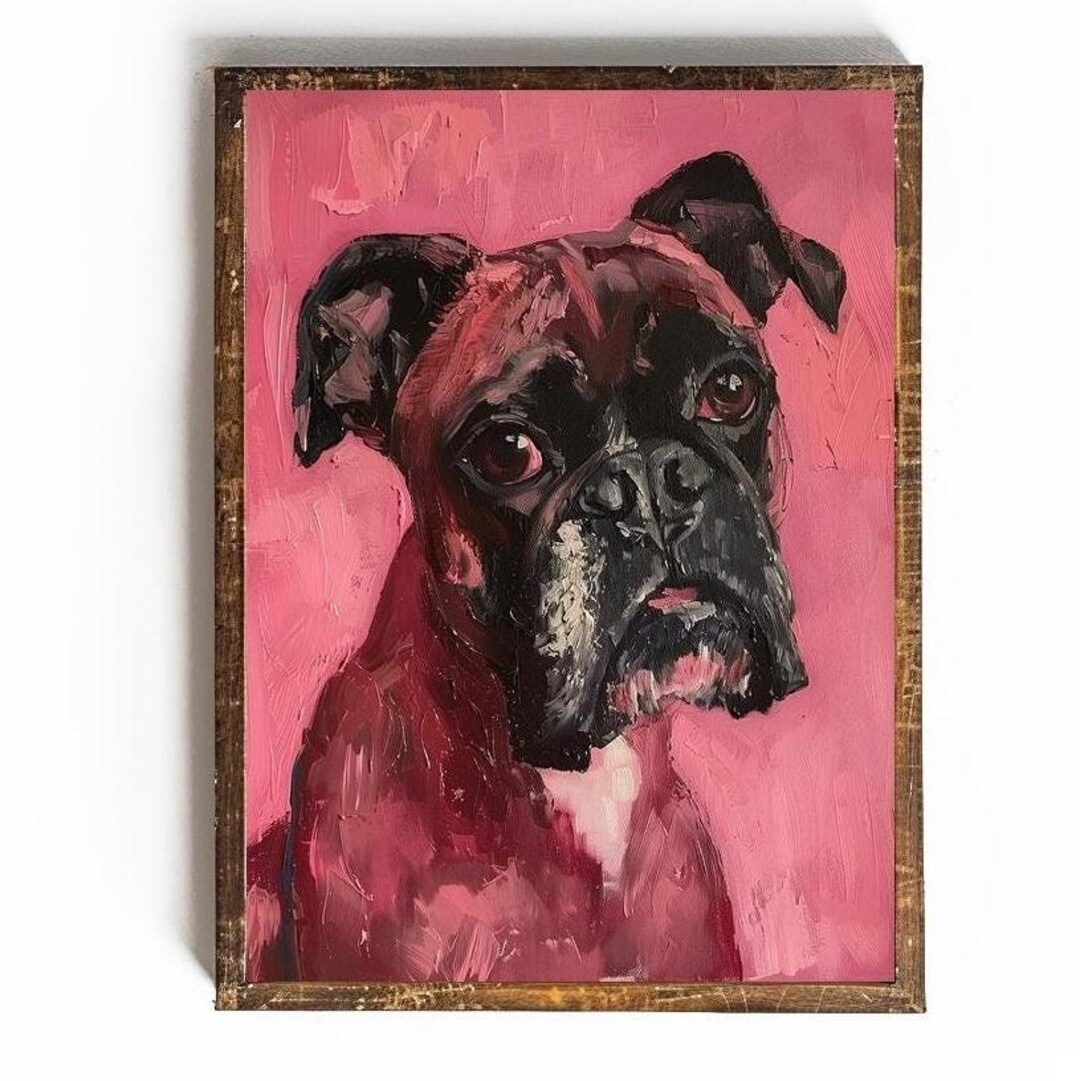 Boxer Printable Boxer Dog Wall Art Boxer Bulldog Print European Boxer ...