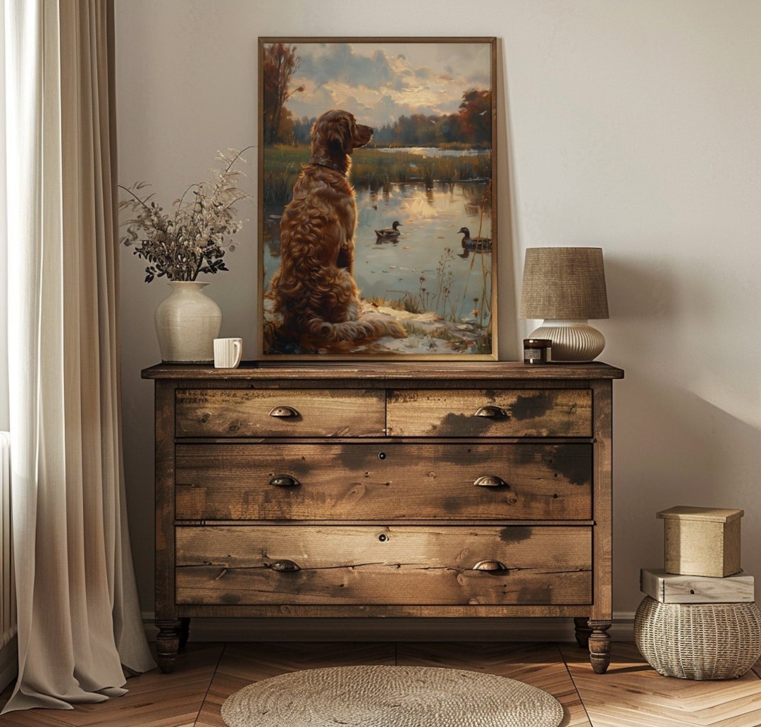 Duck Dog Wall Art Duck Hunting Wall Art for Hunting Cabin Decor Irish ...