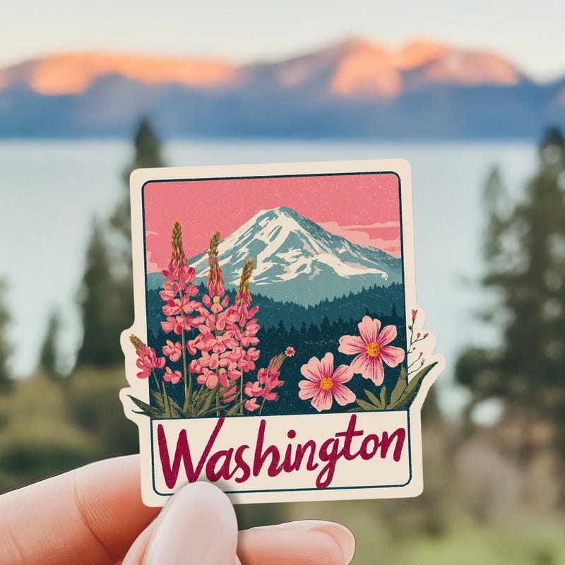 Washington State Stickers - Etsy