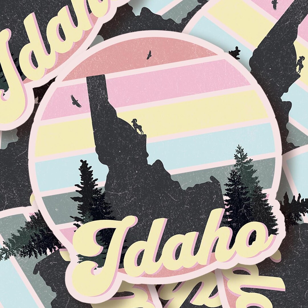 Bulk Stickers Idaho Sticker State Sticker Girly Idaho Sticker ...