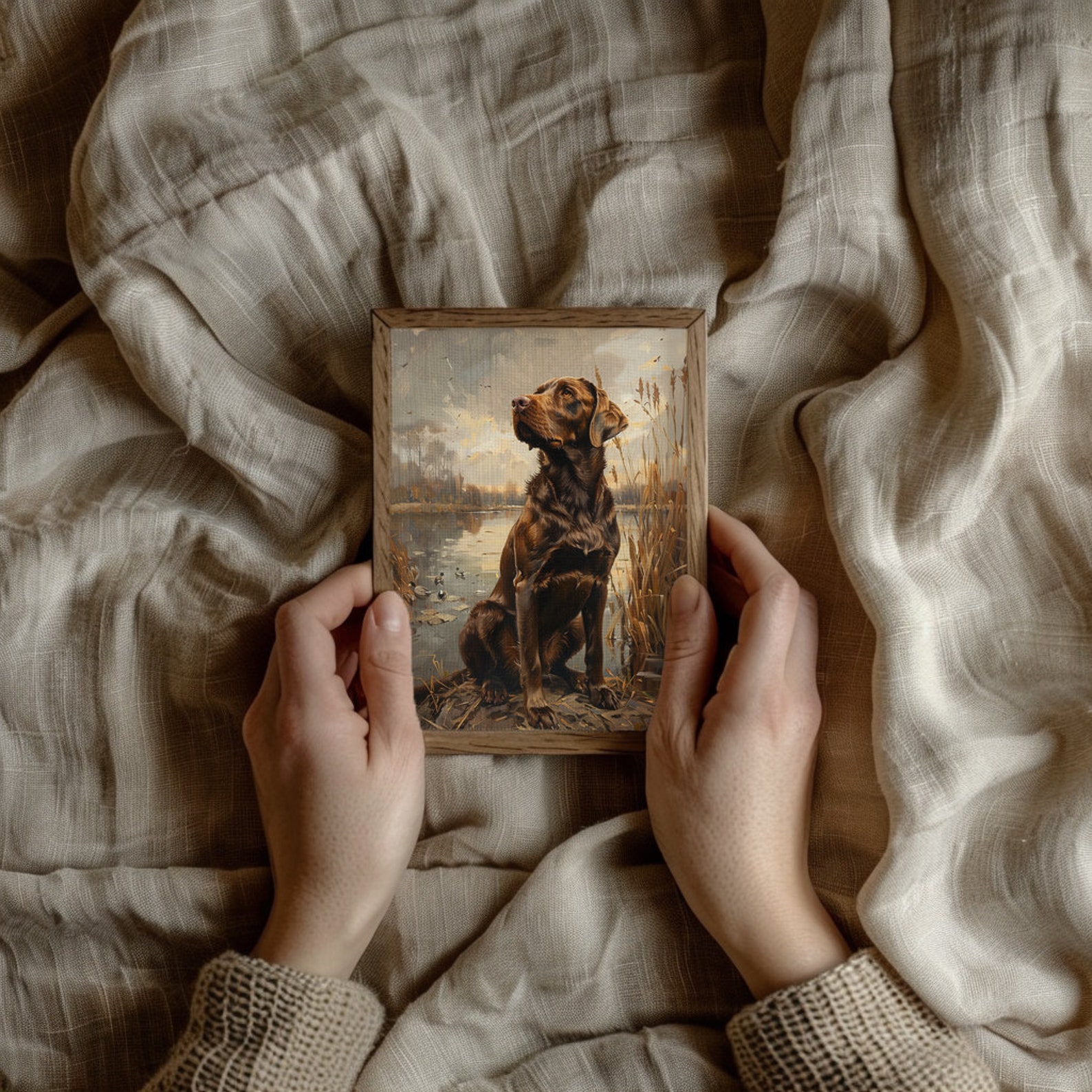 Chocolate Lab Print Instant Download Wall Art for Cabin Wall Art for ...