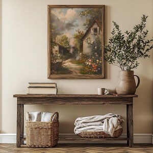 Cottagecore Art Printable Rose Cottage Print Shabby Chic Wall Art ...