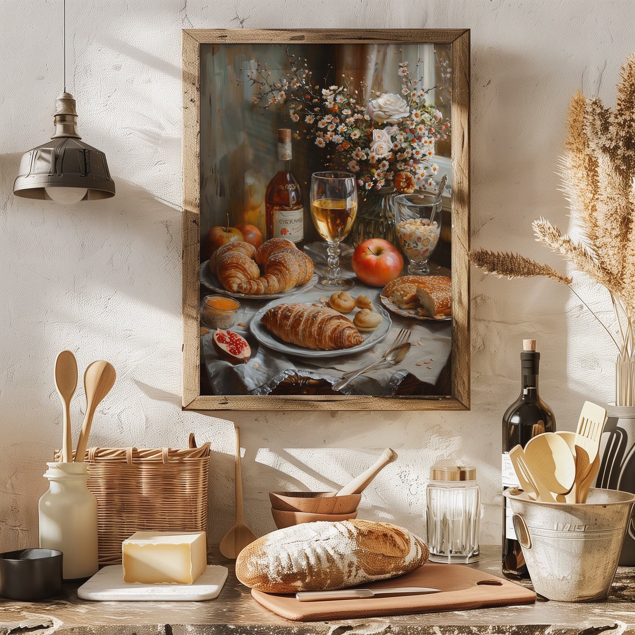 Vintage Cottagecore Kitchen Wall Art French Country Wall Art Breakfast ...