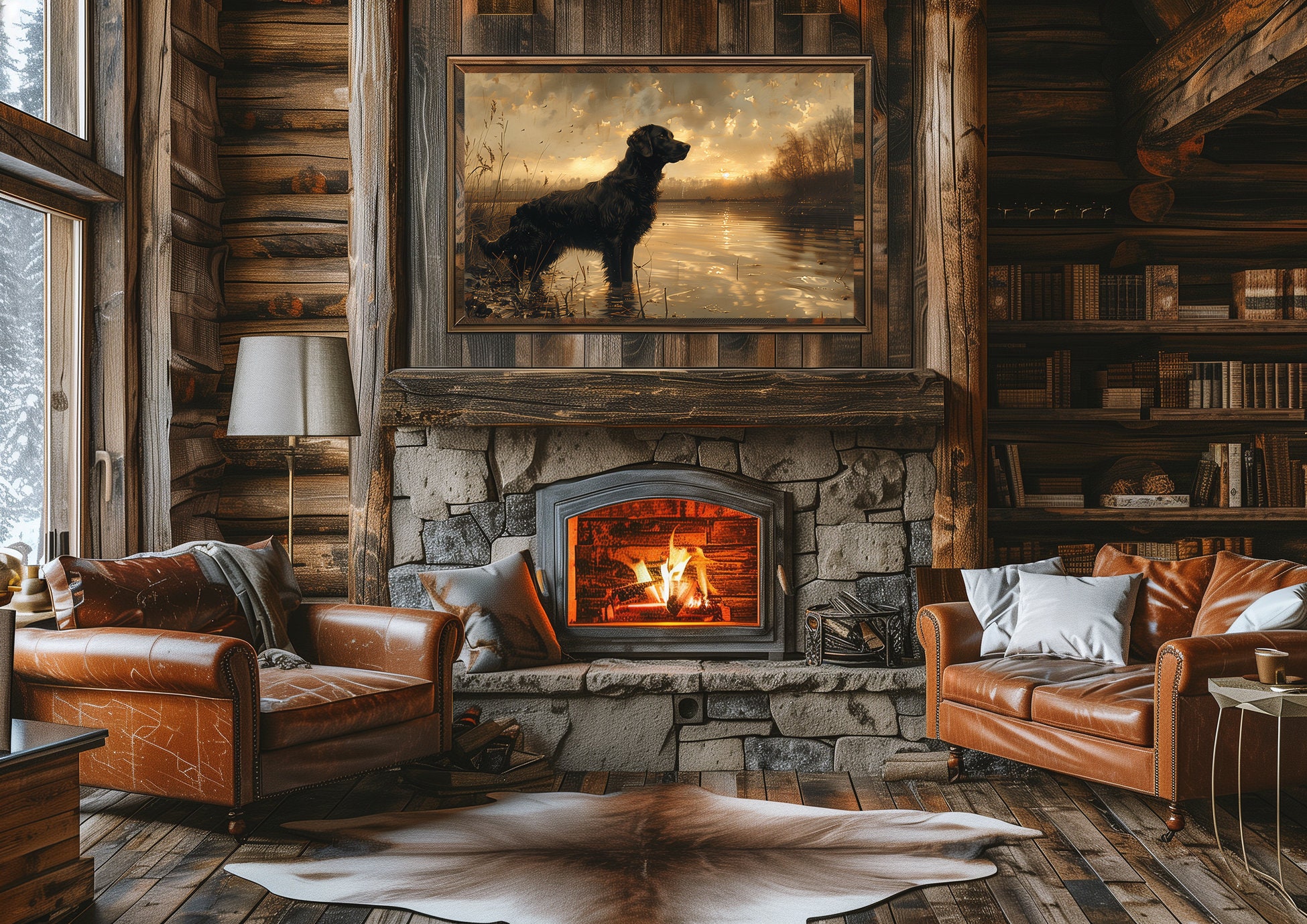 Black Labrador Retriever Art | Duck Hunting Wall Art | Gifts for Duck ...