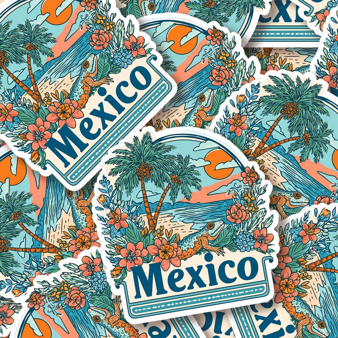 Bulk Sticker Mexico Sticker Cancun Sticker Travel Stickers Gift for ...