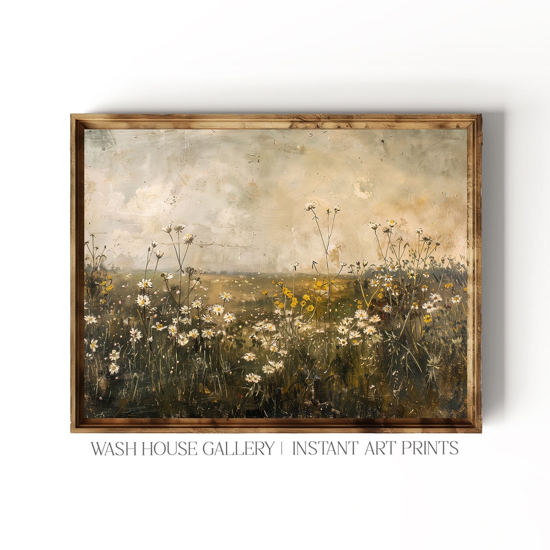 Wildflower Meadow Print Vintage Cottagecore Meadow Printable ...