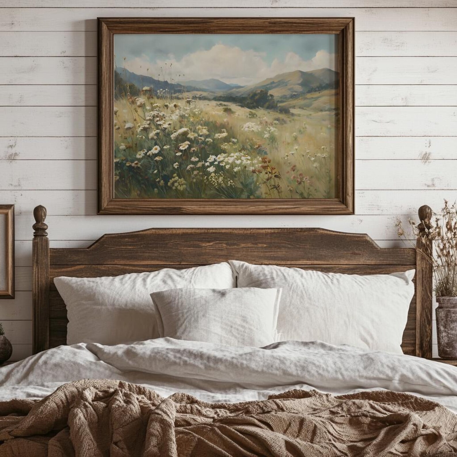 Cottagecore Wall Art Wildflower Meadow Print Spring Wall Decor ...