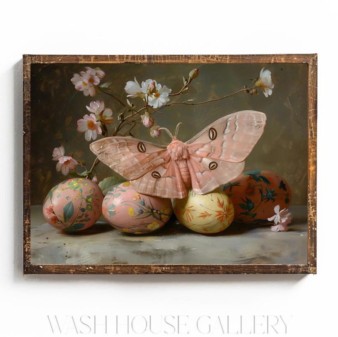 Cottagecore Easter Wall Art Vintage Easter Printable Easter Egg ...