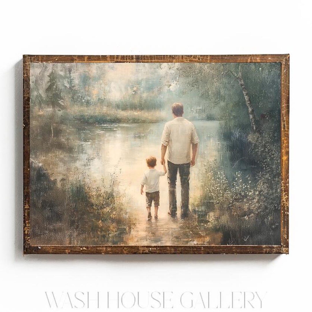 Father and Son Printable Fatherhood Print for Fathers Day Gift for Dad ...