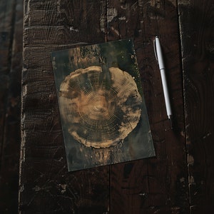 Tree Ring Print | Tree Ring Wall Art | Nature Illustration | Gift for ...