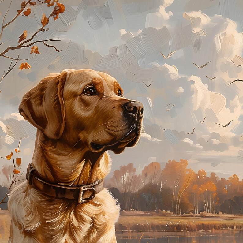 Yellow Labrador Retriever Printable Yellow Lab Wall Art Duck Dog Wall ...