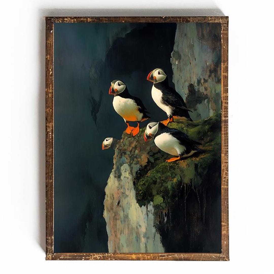 Puffin Printable Puffin Art Iceland Print Norway Art Gift for Puffin ...