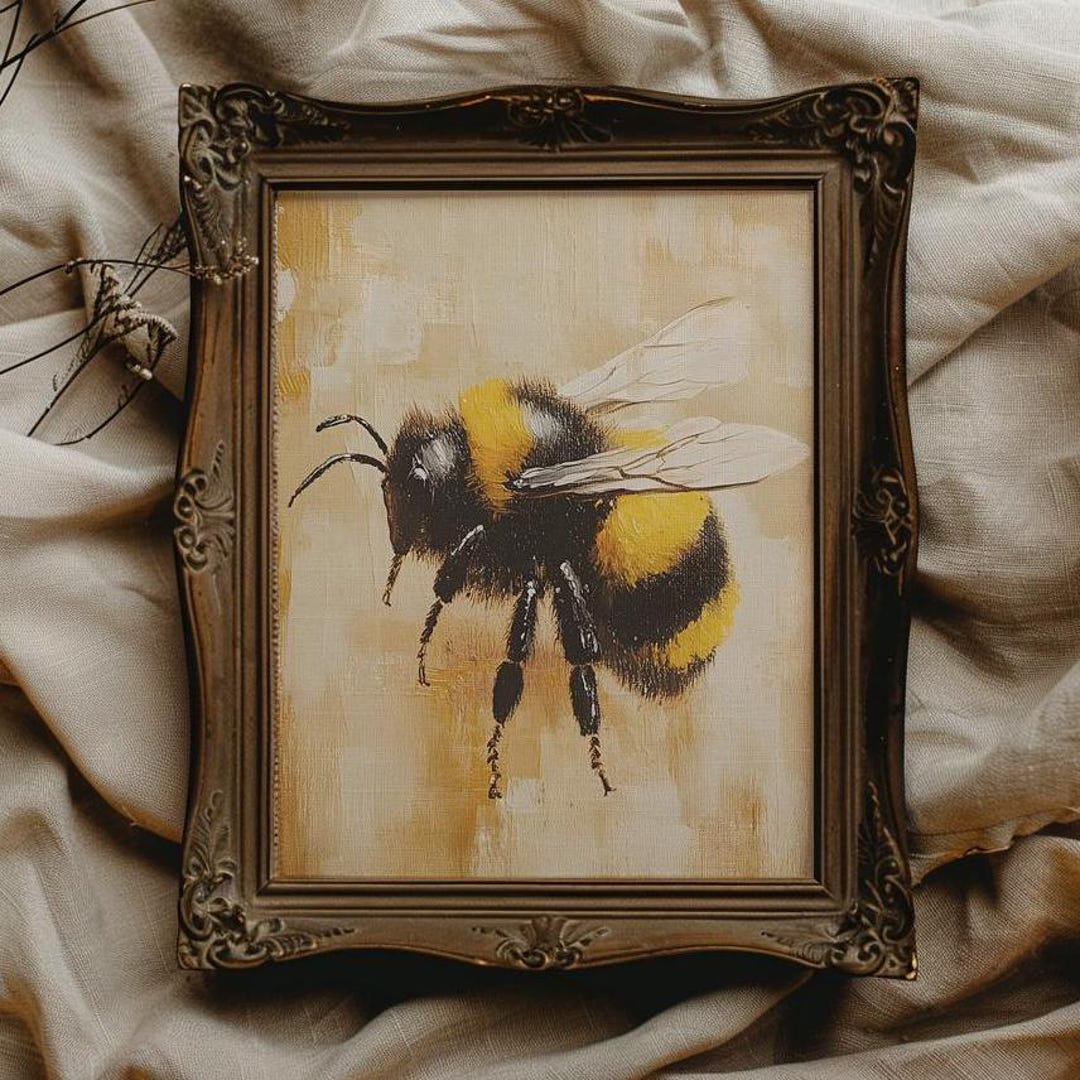 Cottagecore Bee Wall Art Honeybee Print Bumblebee Printable Bee Decor ...