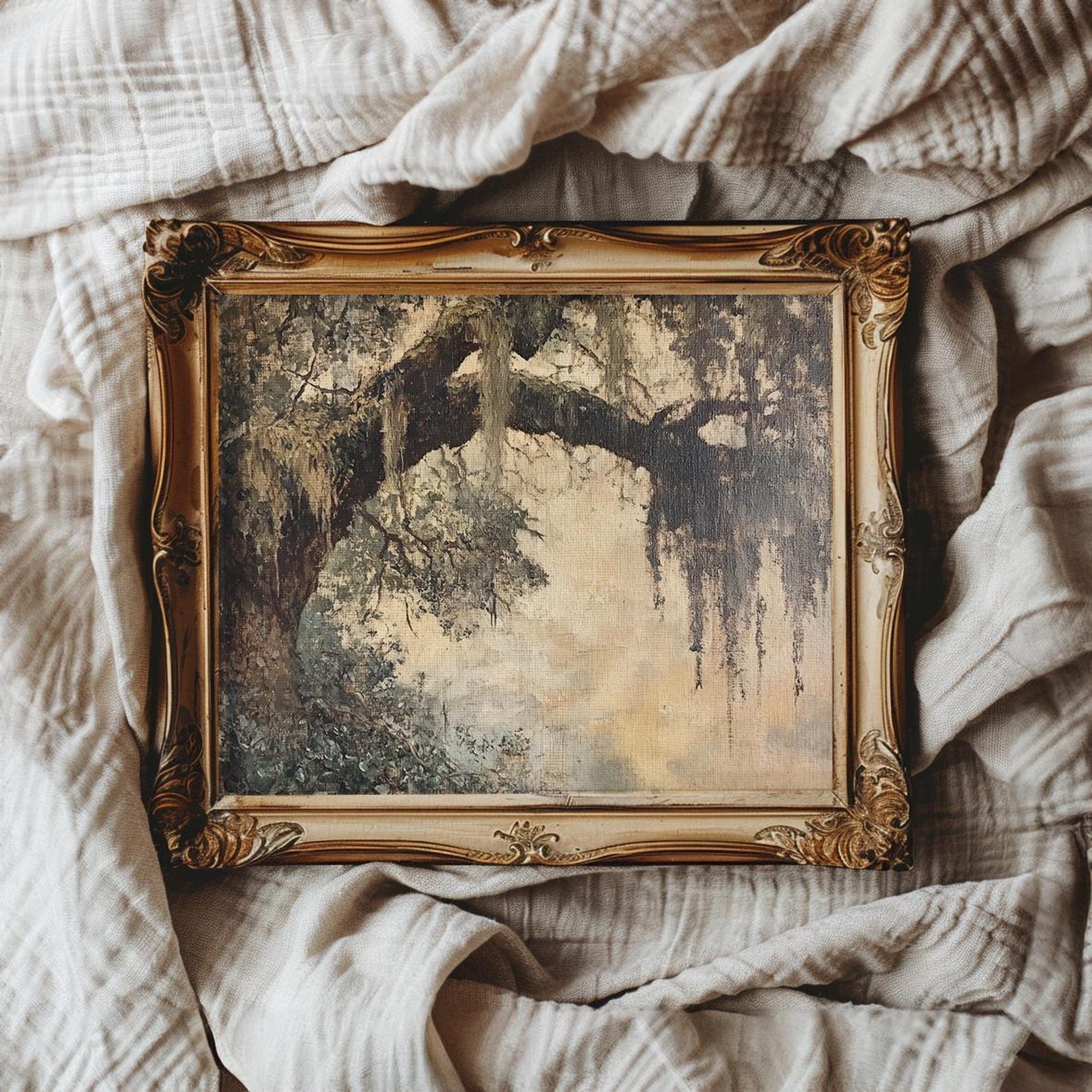 Live Oak Tree Print Cottagecore Wall Art for Entryway Decor Vintage Art ...