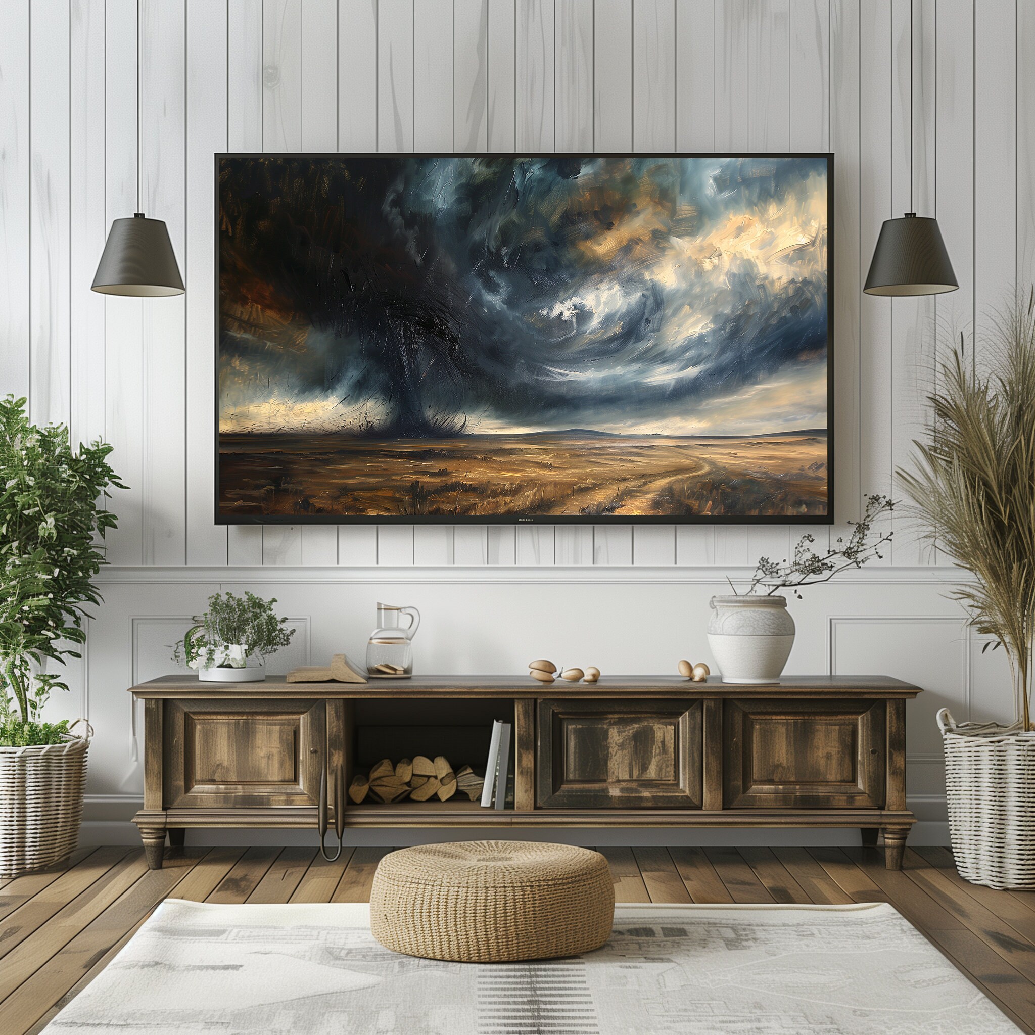 Tornado Print Storm Wall Art Moody Wall Art for Bathroom Wall Decor ...