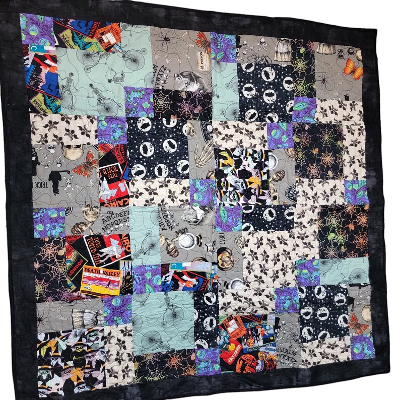 Handmade Halloween Patchwork Quilt Spiders Spooky Goth Witchy - Etsy