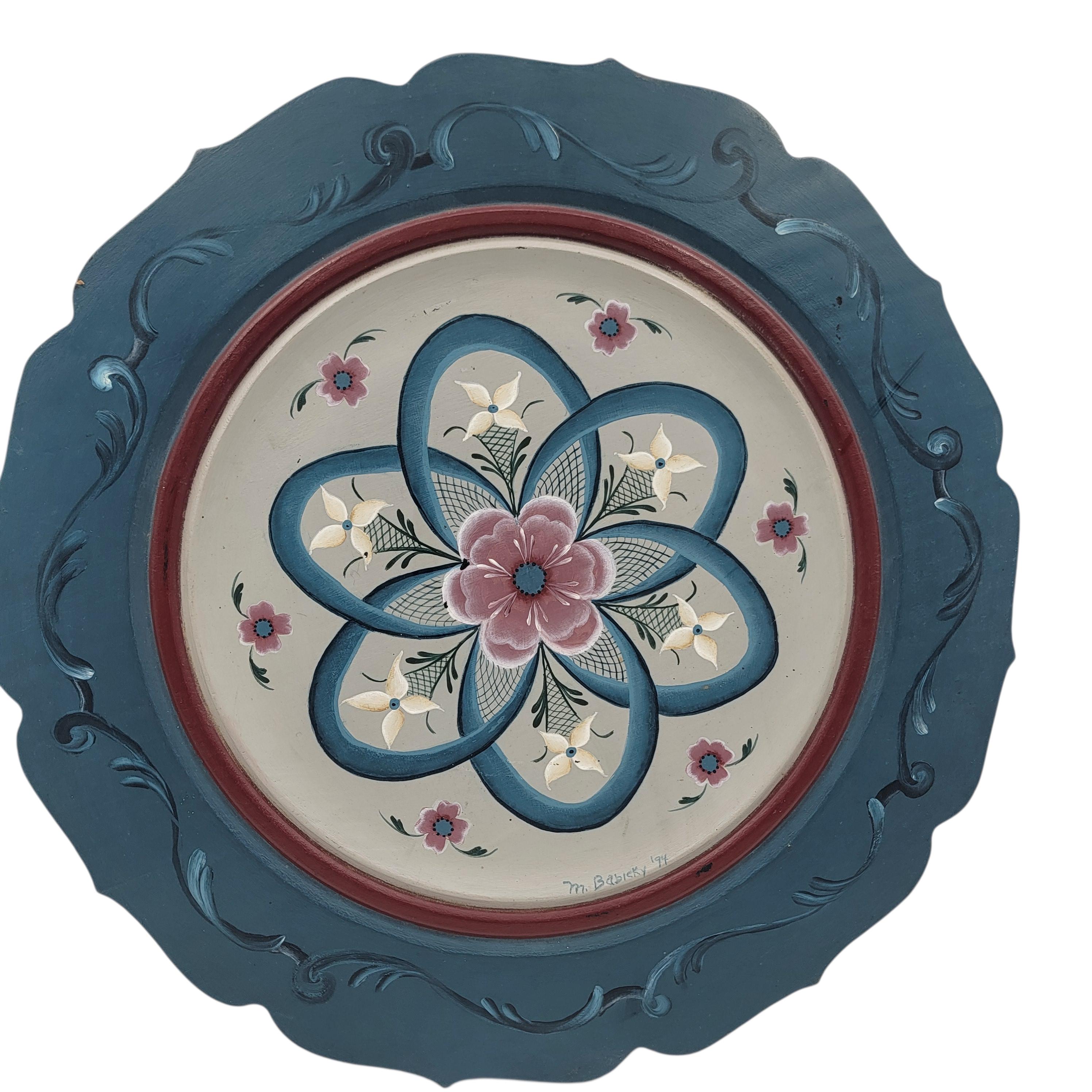 Rosemaling Wooden Norwegian Decorative Plate Handpainted 15" Signed - Etsy