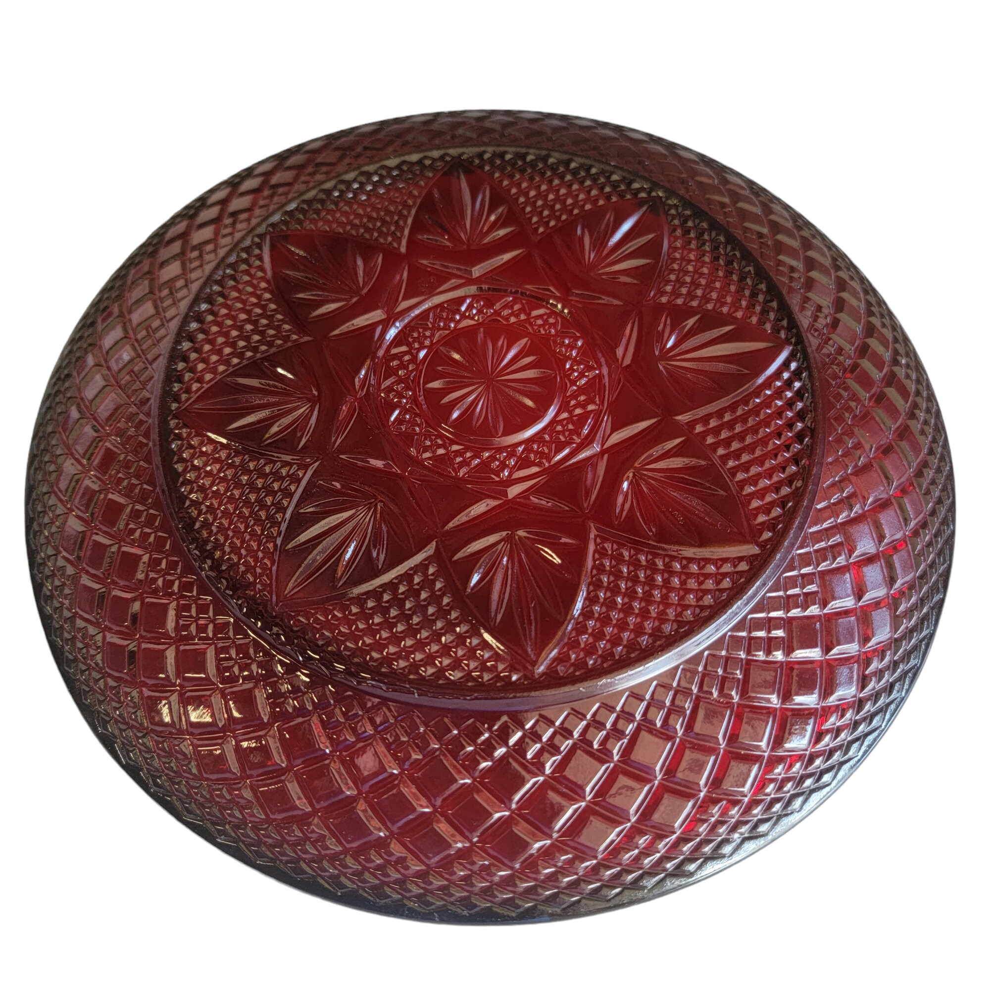 Vtg Luminarc Arcoroc Ruby Red Dinner Plates 8 Glass Plates Set of 4 ...