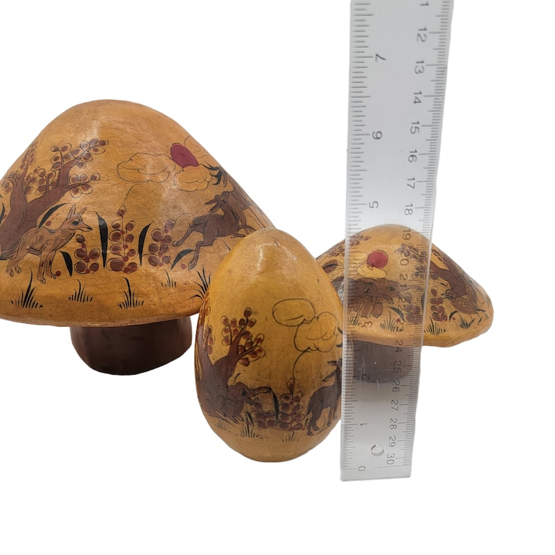 Vintage Ser Mel Tonala Mushrooms and Egg Paper Mache Rero - Etsy