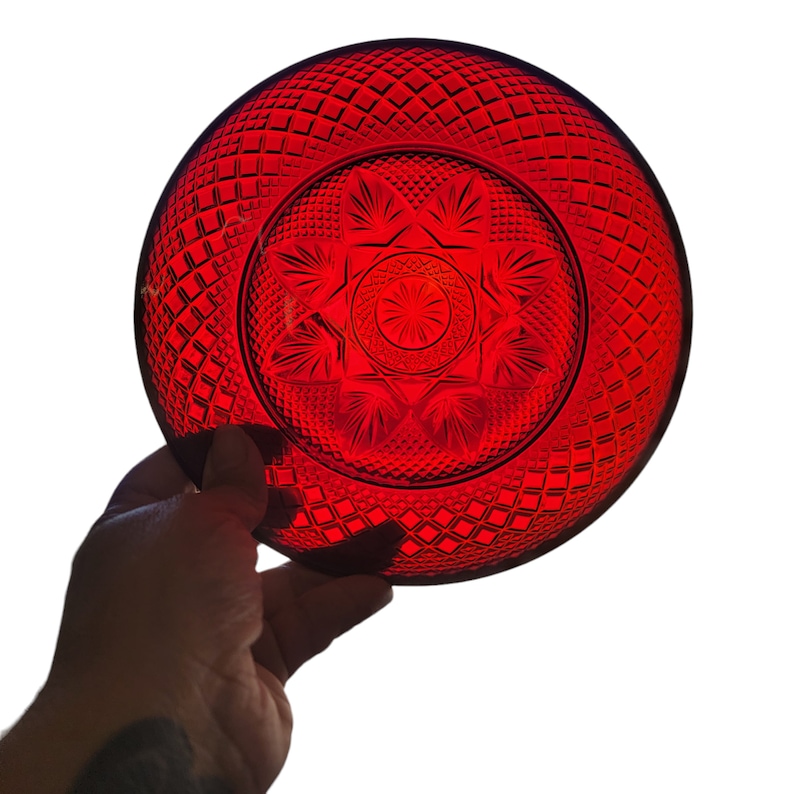 Vtg Luminarc Arcoroc Ruby Red Dinner Plates 8 Glass Plates Set of 4 ...