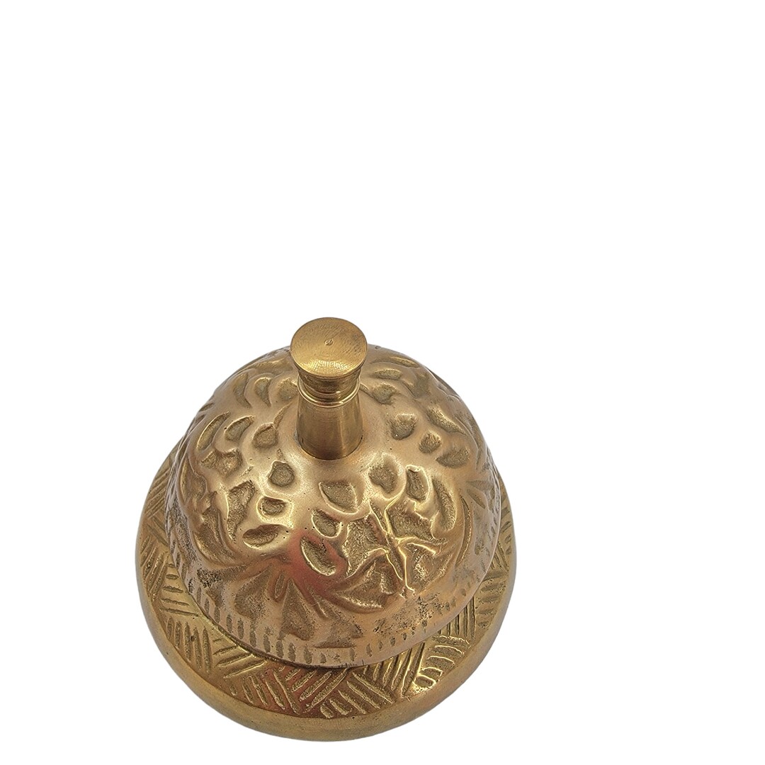 Vintage Brass Ornate Desk Bell Service Desk Bell Counter Bells Hotel ...