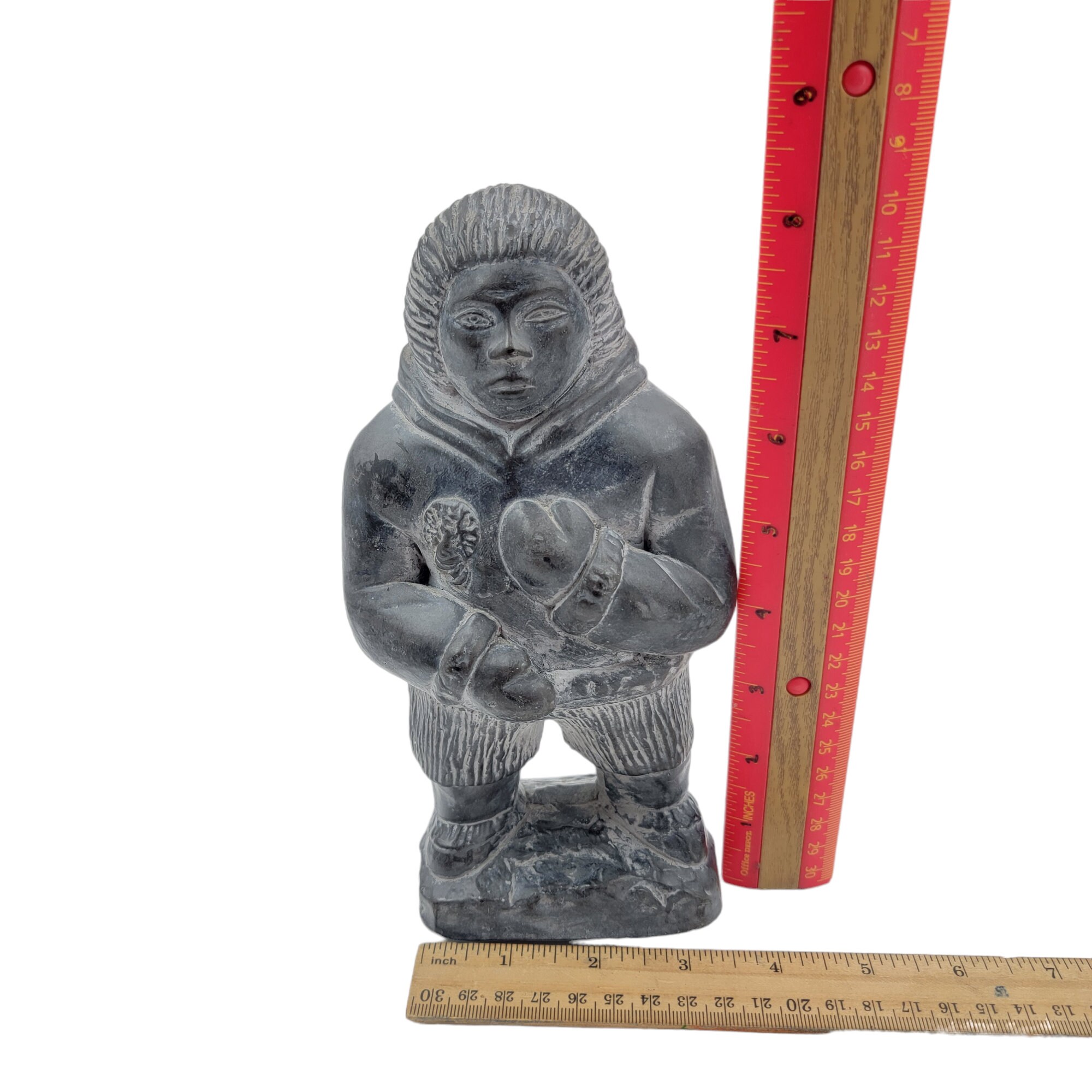 Vintage Inuit Eskimo Carved Stone Figure - Etsy