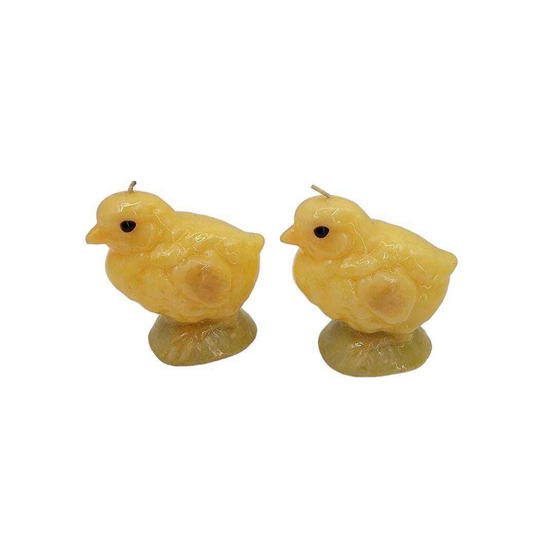 Vintage Yellow Baby Chicken Candles Easter - Etsy