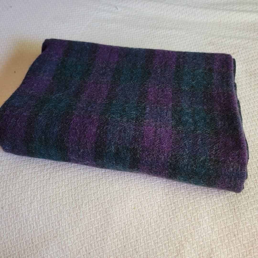 Vintage Blue and Purple Plaid Woolrich Wool Blanket - Etsy