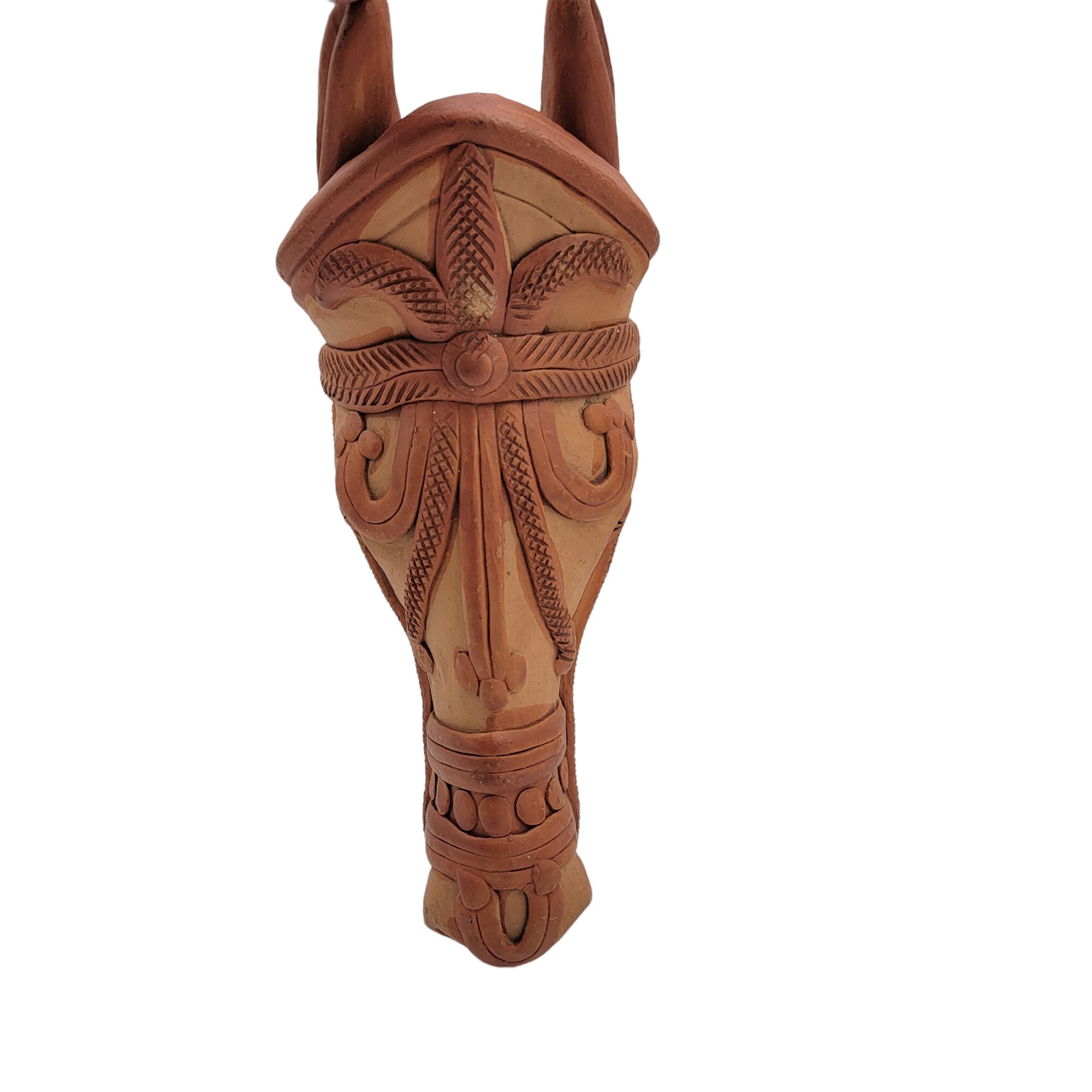 Vintage MCM Red Clay Studio Pottery Horse Head Wall Pocket Vase - Etsy