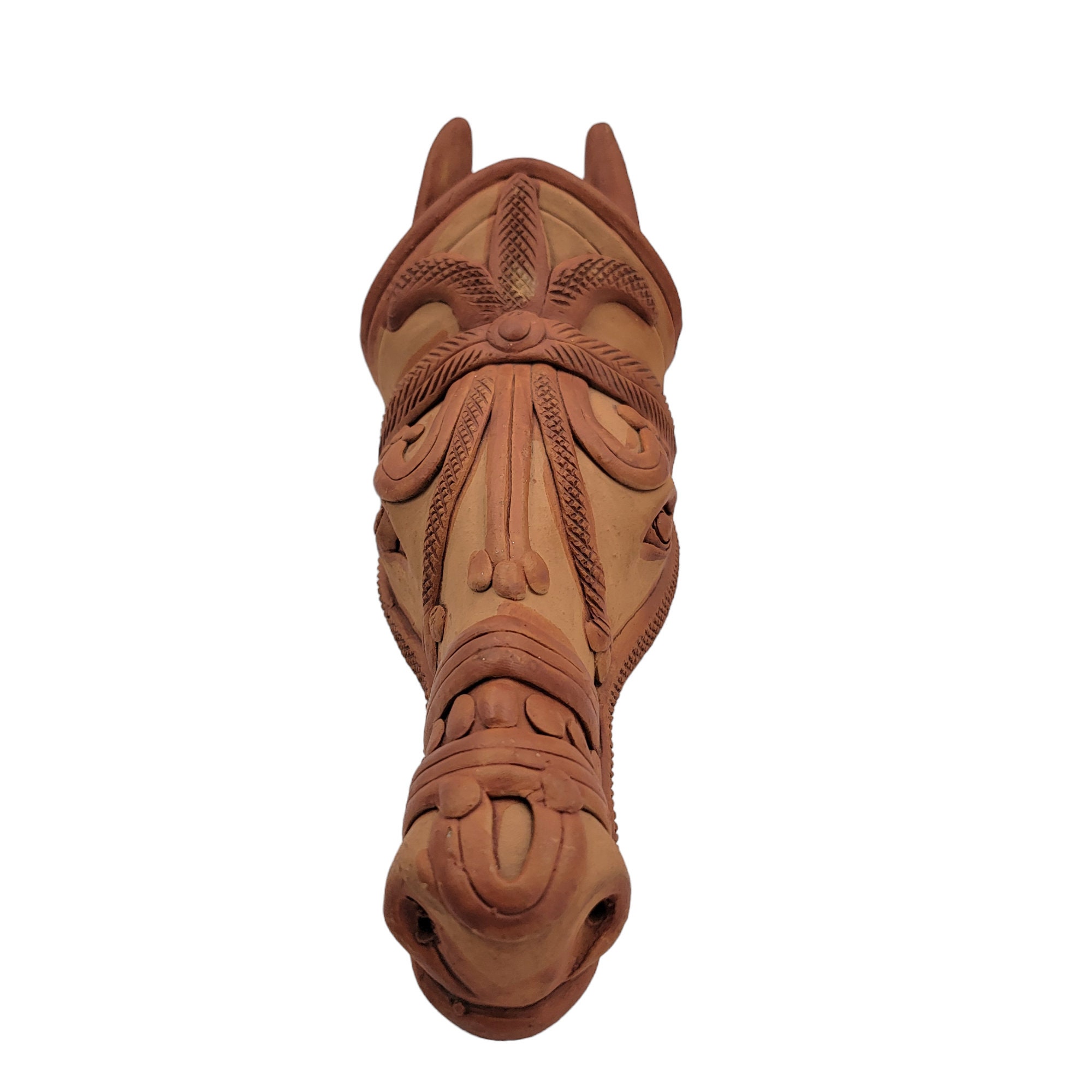 Vintage MCM Red Clay Studio Pottery Horse Head Wall Pocket Vase - Etsy