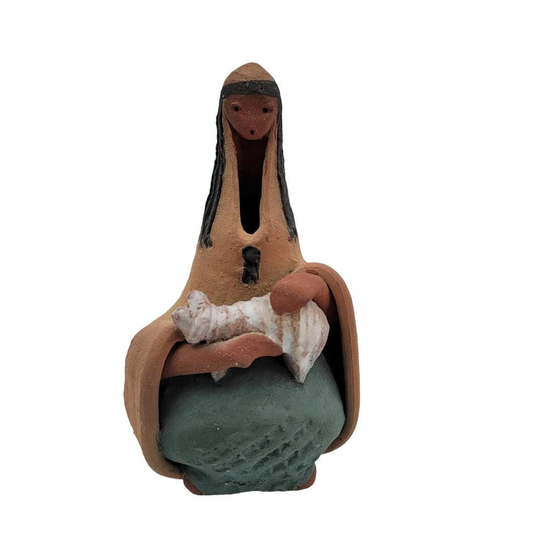 Vintage David Kalderon Israel Art Pottery Girl Folk Art - Etsy