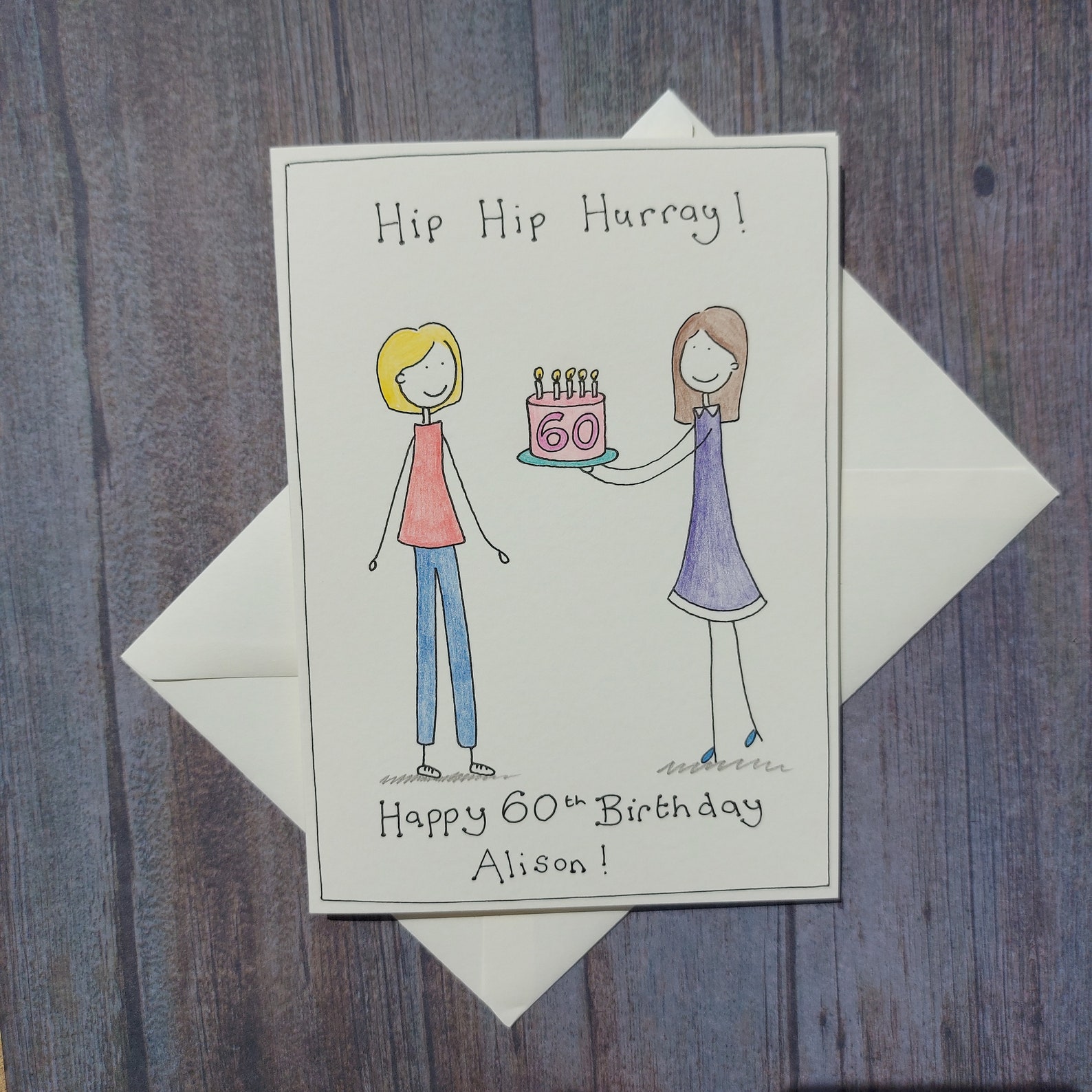 60th Birthday Card for Women Customisable 60th Card for Her - Etsy UK