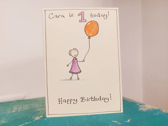 First Birthday Card 1st Birthday Card First Birthday Cards | Etsy
