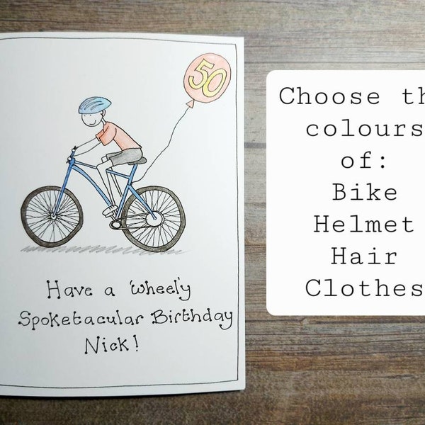 Cycling Dad Birthday Card - Etsy