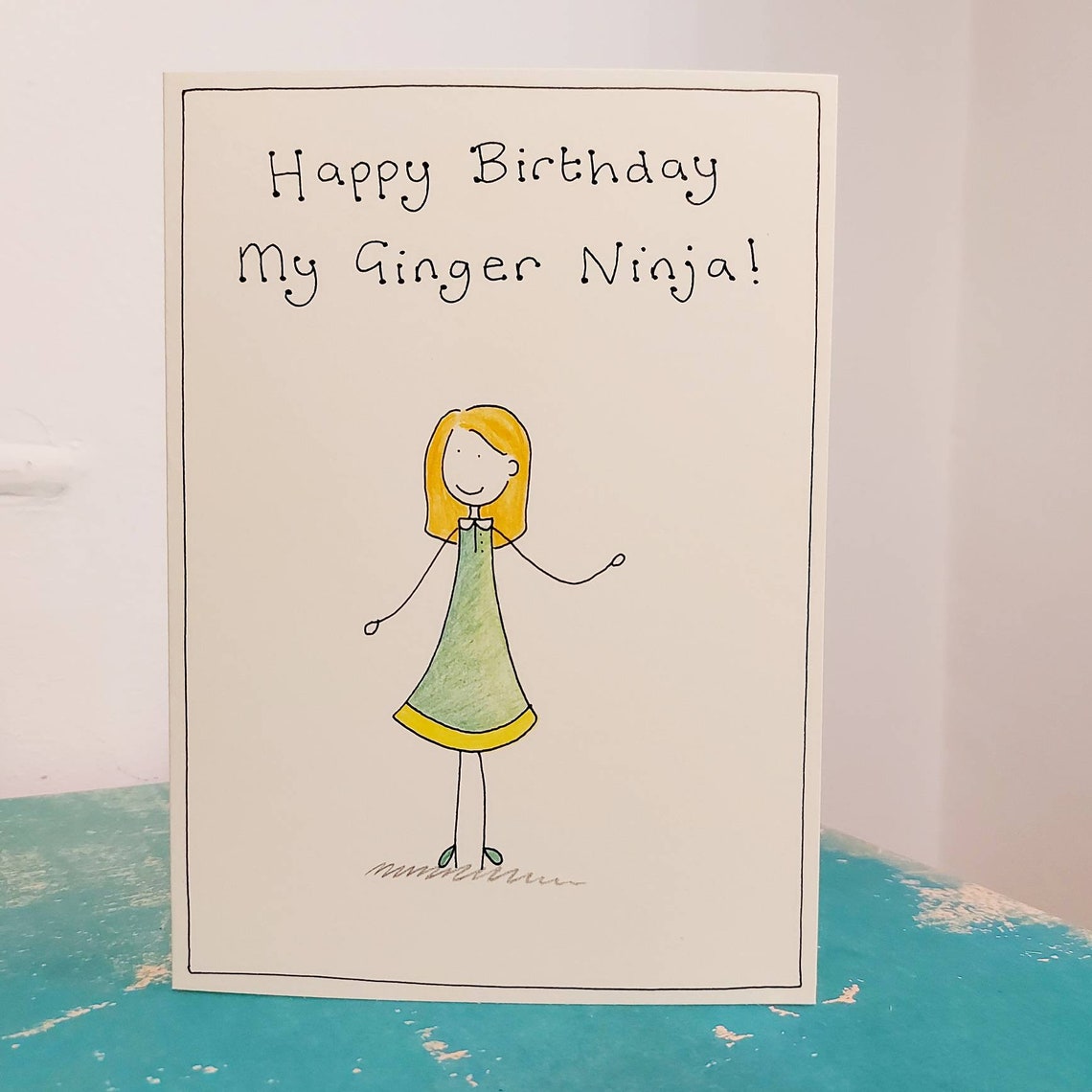 Ginger Birthday Card Ginger Ninja Card Redhead Card Card - Etsy UK
