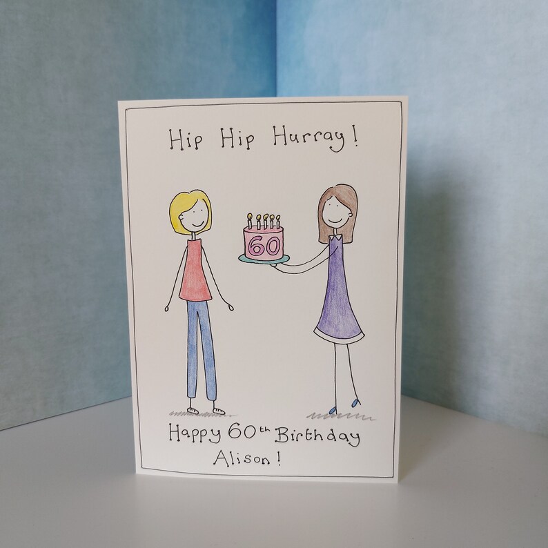 60th Birthday Card for Women Customisable 60th Card for Her - Etsy UK