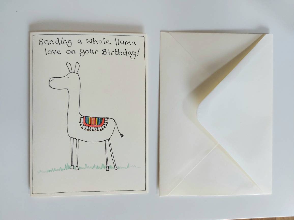 Funny Llama Birthday Card for Friend for Him for Her for | Etsy