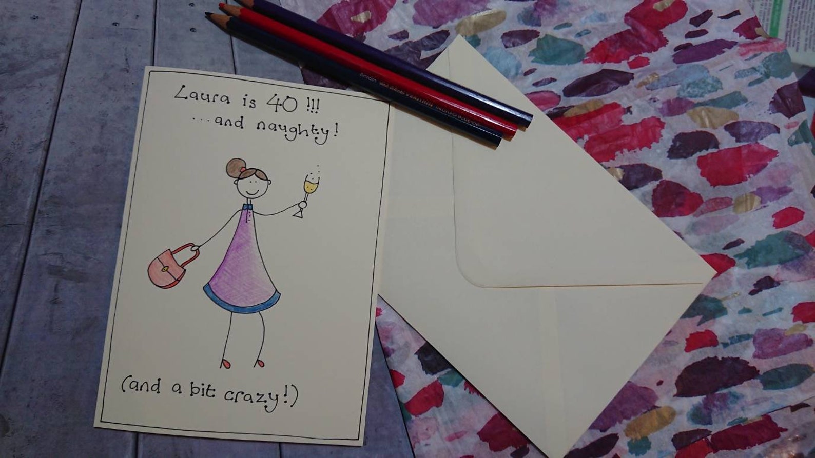 Funny 40th Birthday Card for Her for Friends Cousins - Etsy UK