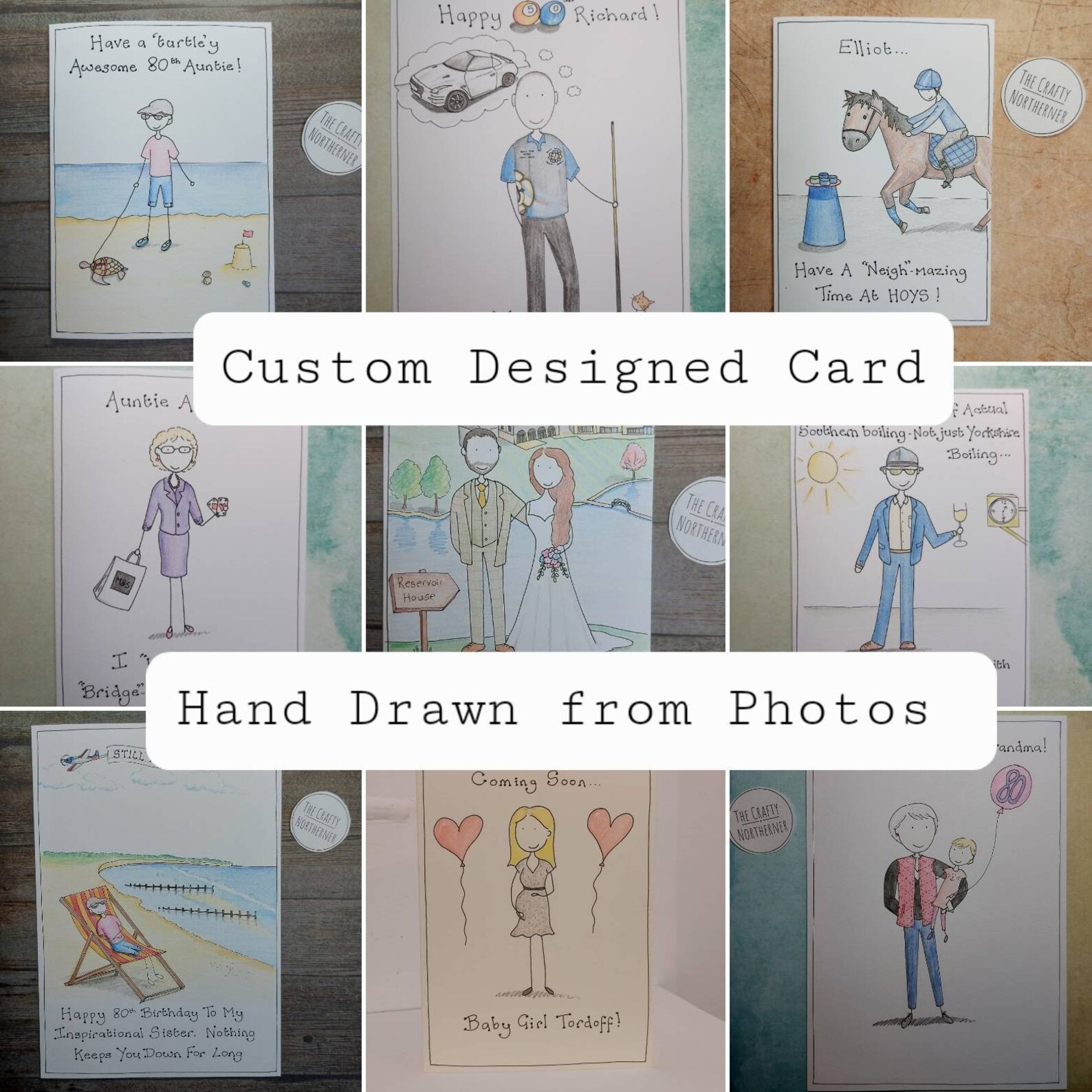 Custom Designed Cards Bespoke Made to Order Cardsunique - Etsy UK