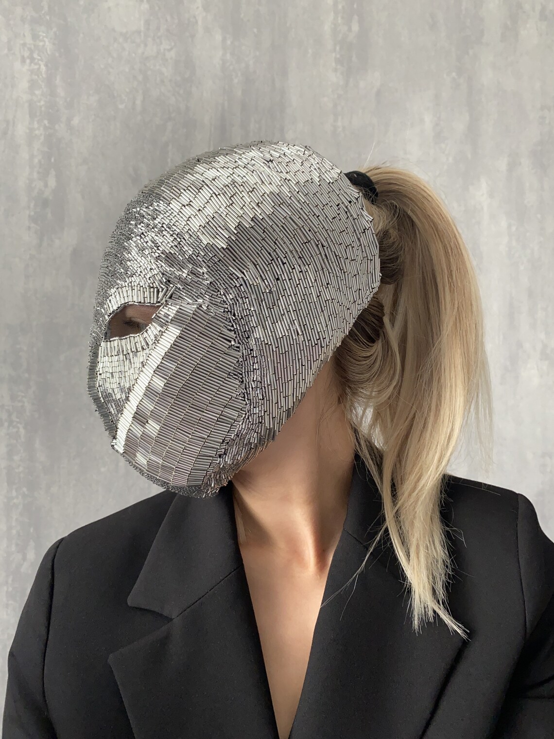 Full head mask /Face fashion mask / Haute Couture mask/ Custom | Etsy