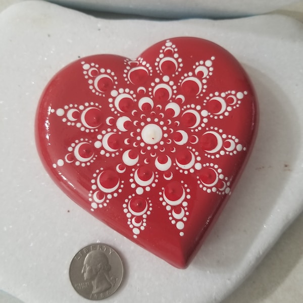 Painted Heart Rock - Etsy