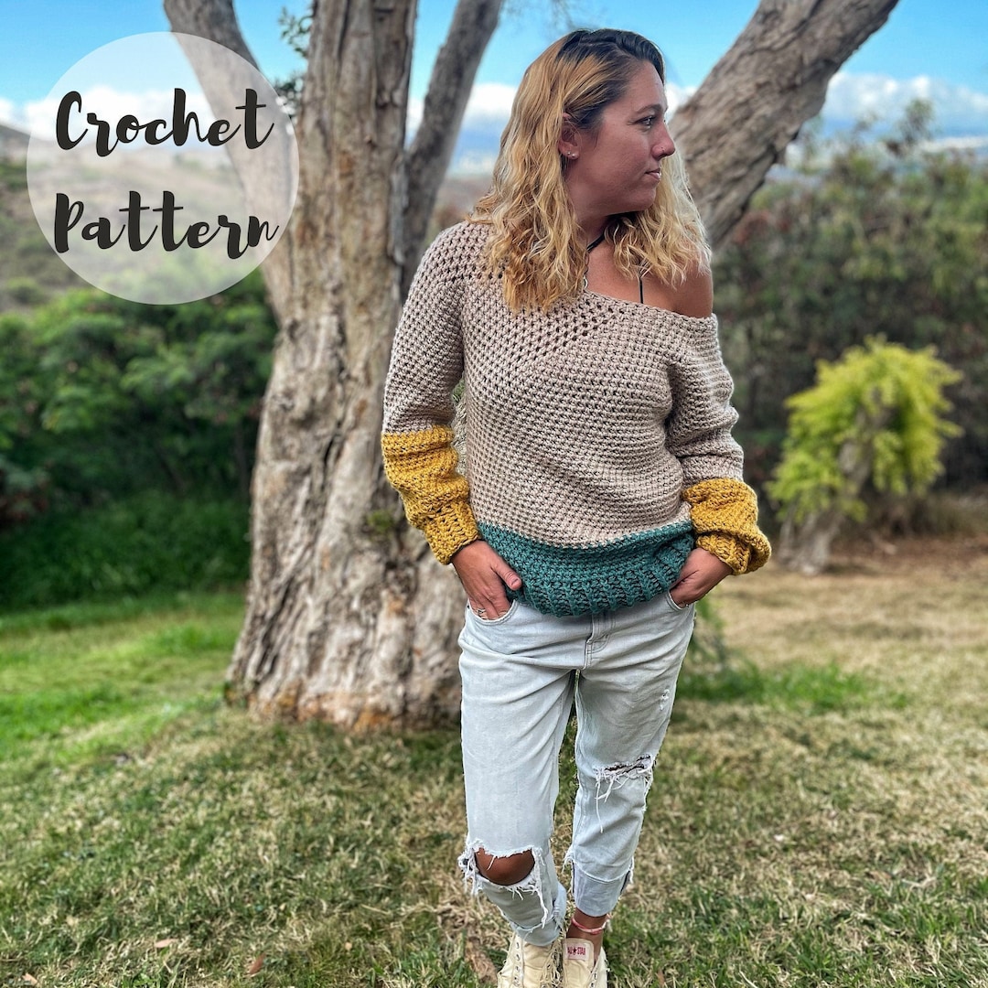 Crochet Pattern/ Crochet Sweater Pattern/ the Nomad Sweater/ Easy ...
