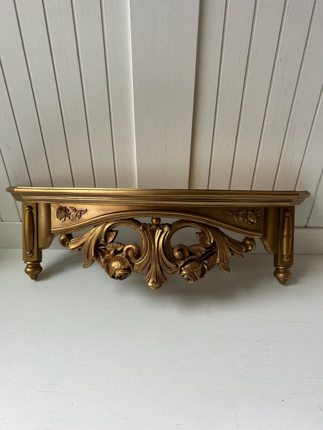 Vintage Homco Floral Shelf | Wall Shelf | Vintage Floral Shelf ...