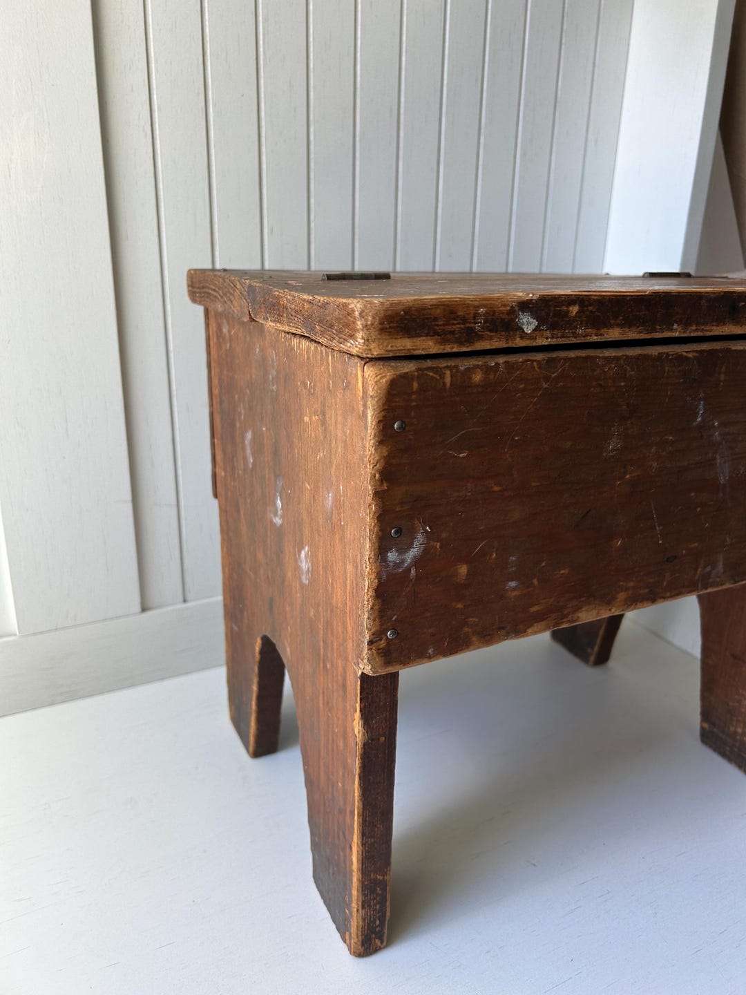 Vintage Wooden Stool | Vintage Plant Stand | Vintage Wooden Step ...