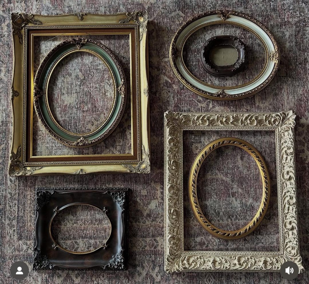 Antique Wood Frames | Ornate Oval Frame | Vintage Gallery Wall Decor ...