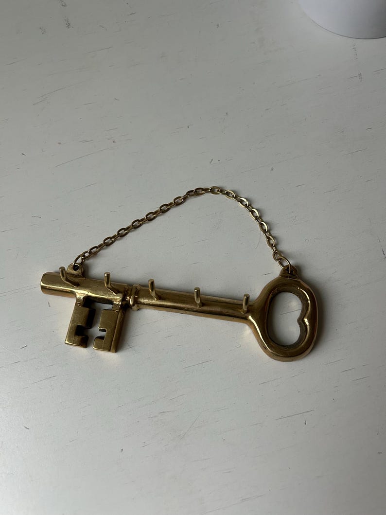 Vintage Brass Key Hook | Entryway Wall Organizer, 5 Hooks - Etsy