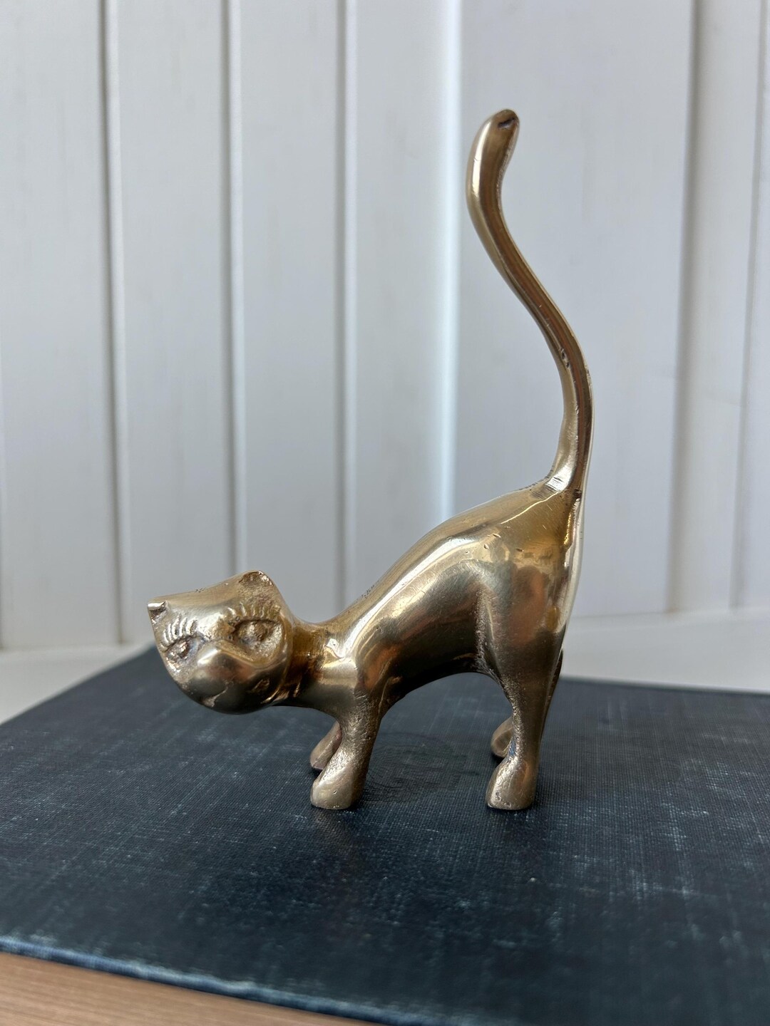 Vintage Brass Cat Brass Cat Vintage Brass Cat Ring Holder Brass Ring ...