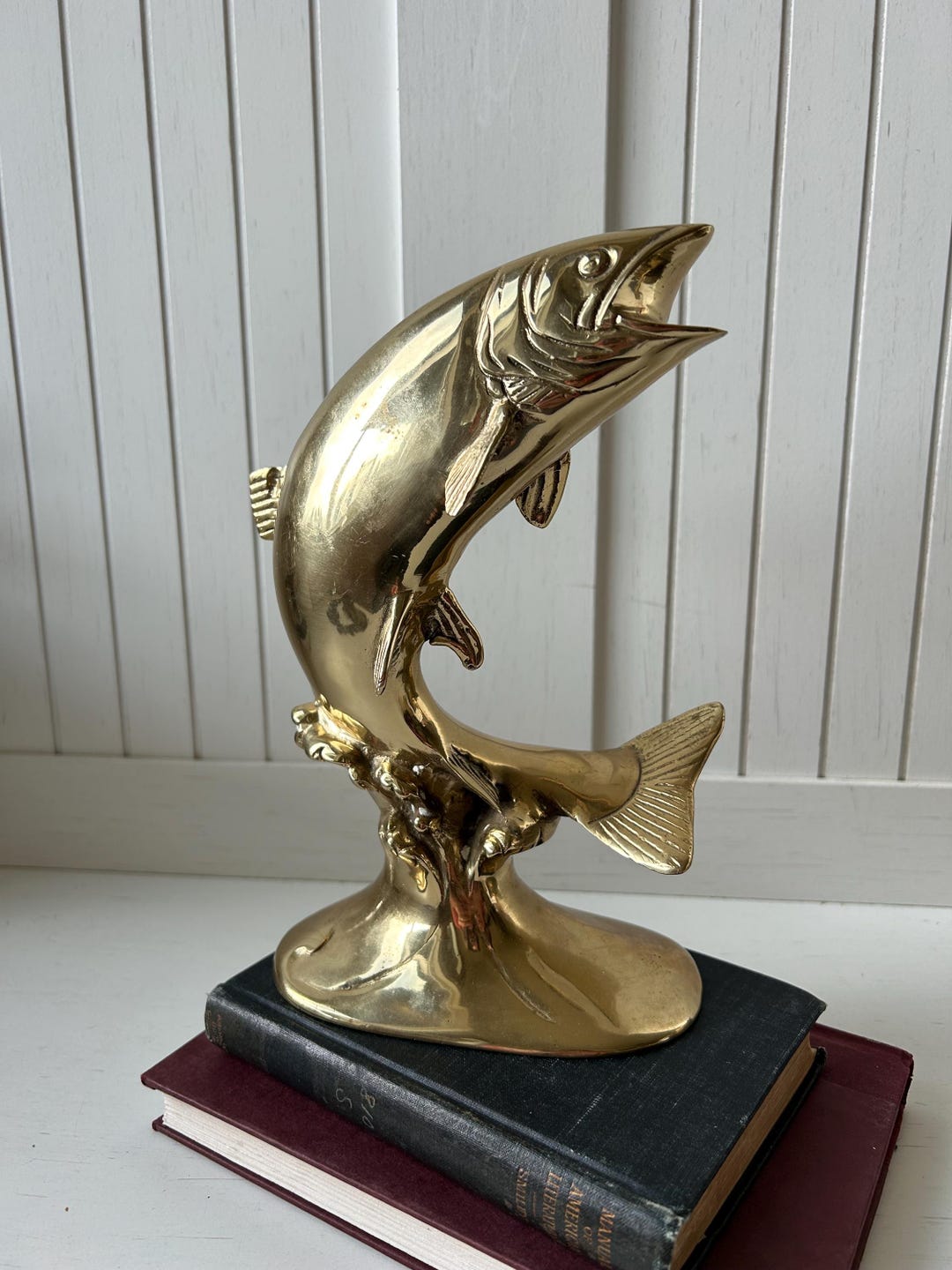 Vintage Brass Trout | Brass Fish | Vintage Fish Figurine | Trout ...