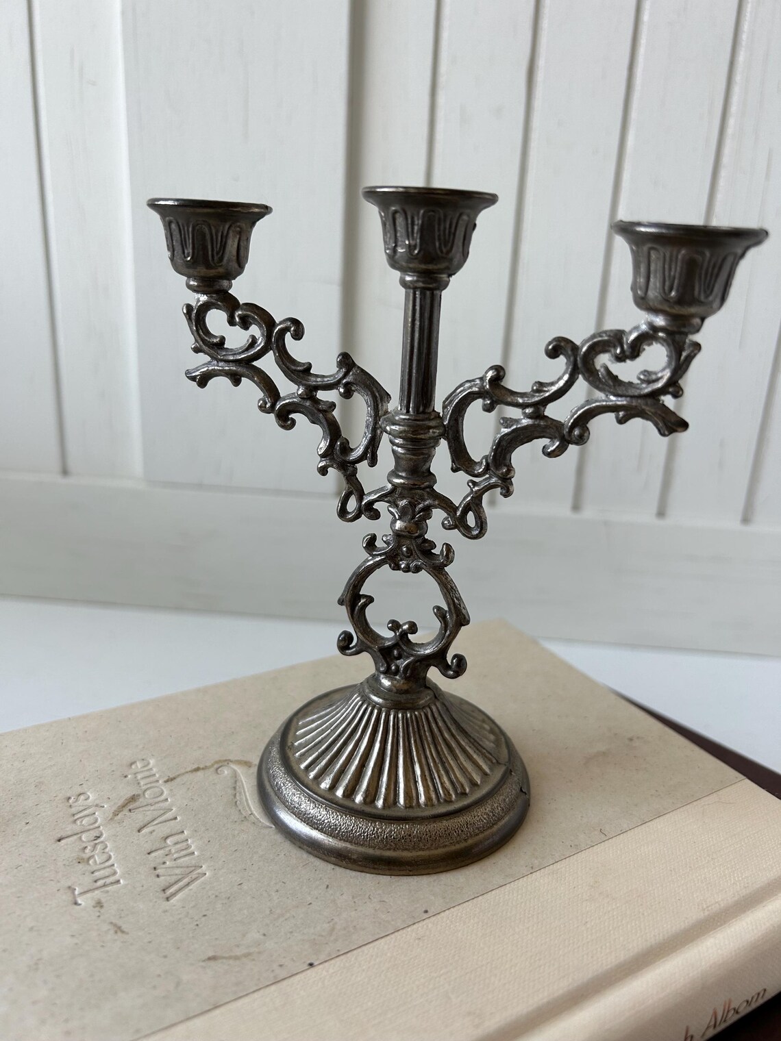 Vintage Ornate 3 Arm Candelabra Vintage Ornate Mini Candelabra Vintage ...