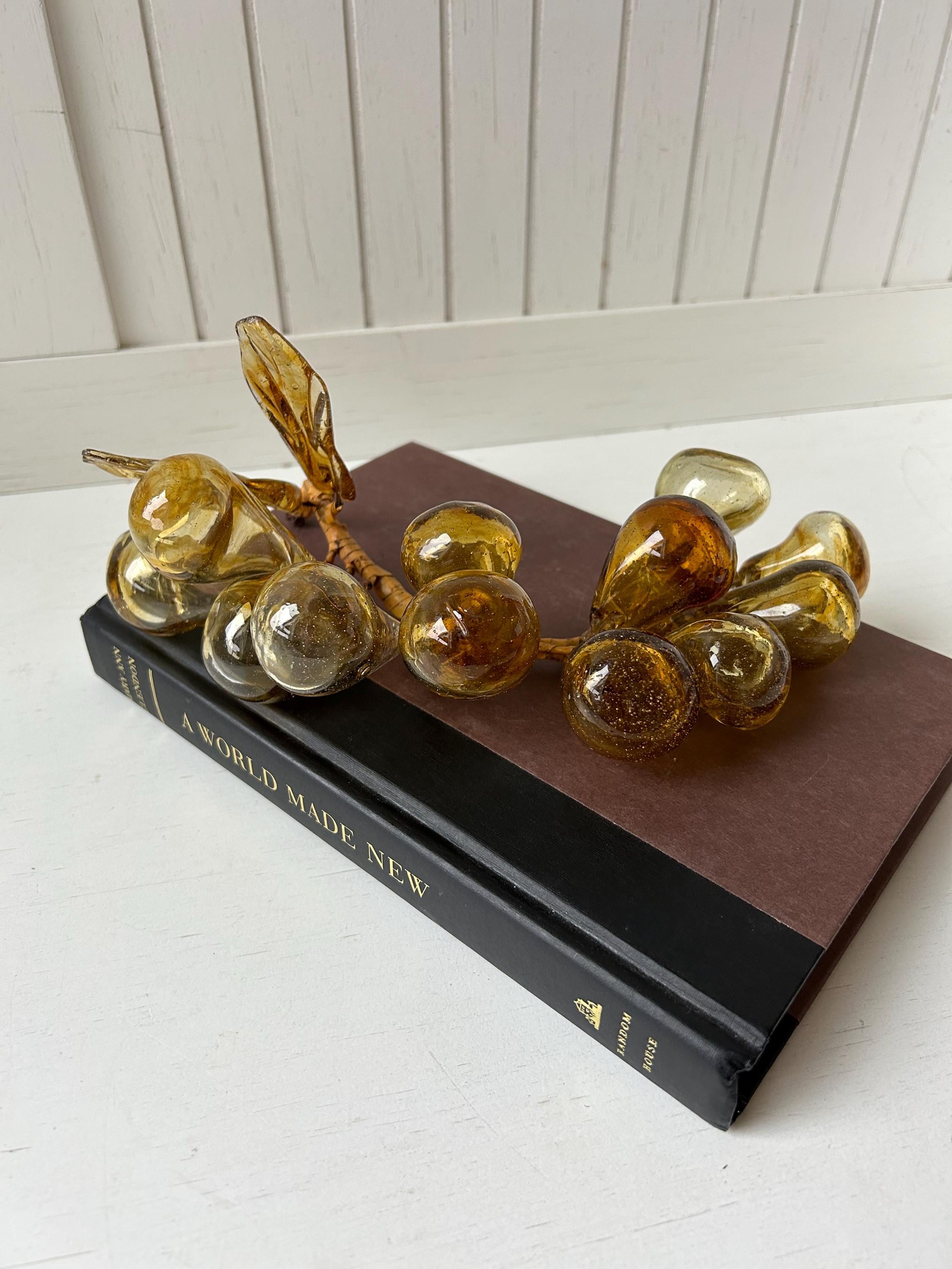 Vintage Blown Glass Grapes Vintage Glass Grapes Made in Italy Glass ...